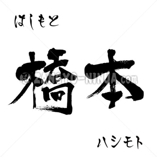 Hashimoto in Kanji, Katakana and Hiragana