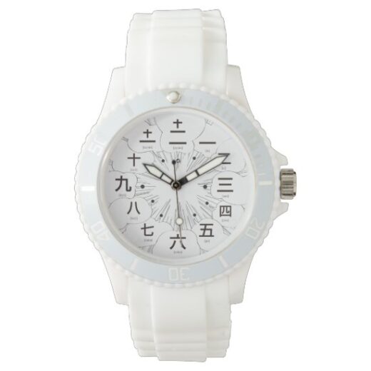 Japan Kanji numeral with MANGA style WH Watch